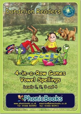 Dandelion Readers 4-In-A-Row Games - Vowel Spelling Extended Code Leve ...